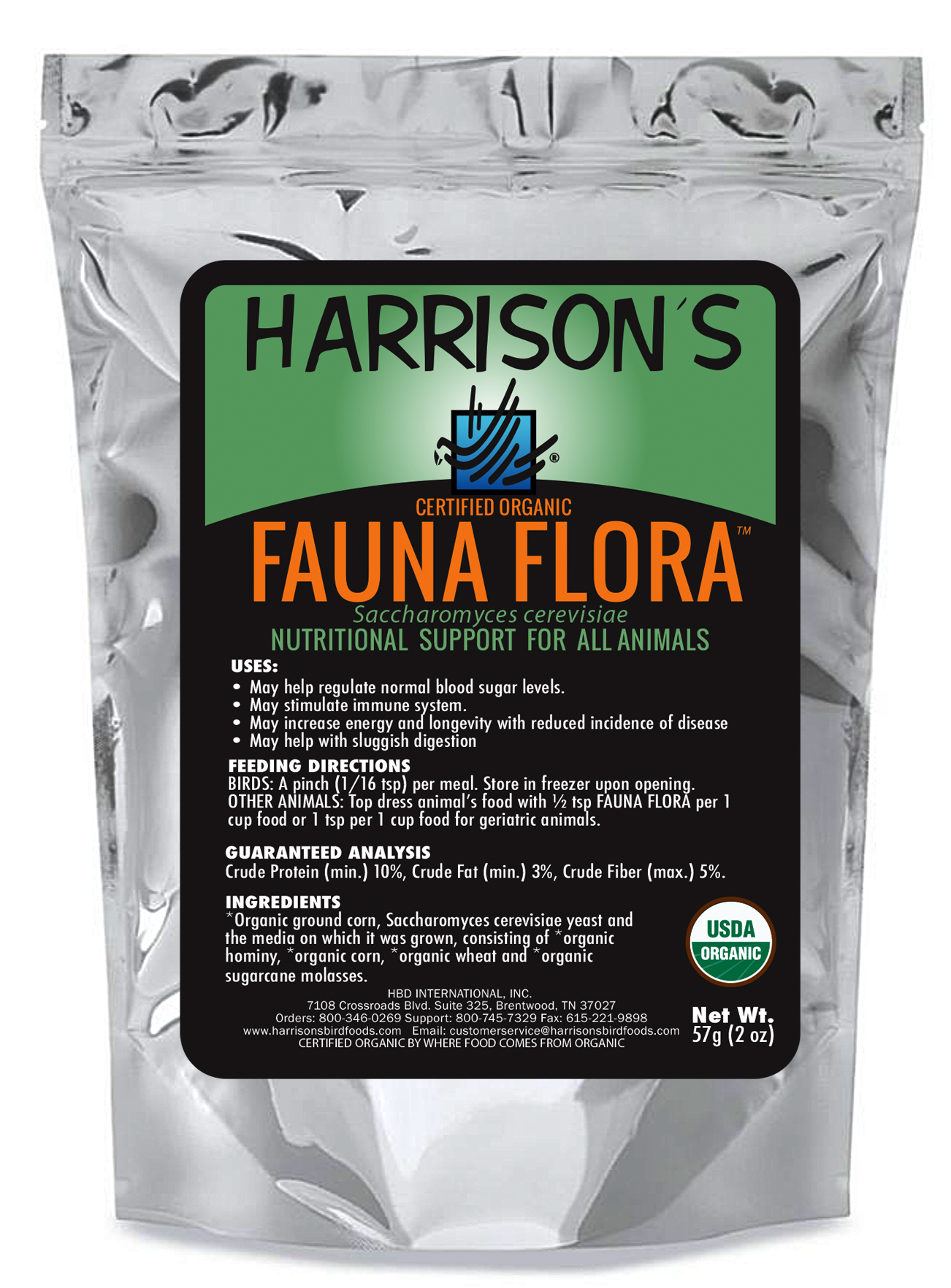 FAUNA FLORA* (Certified Organic) - 2oz - Harrison's Bird Foods