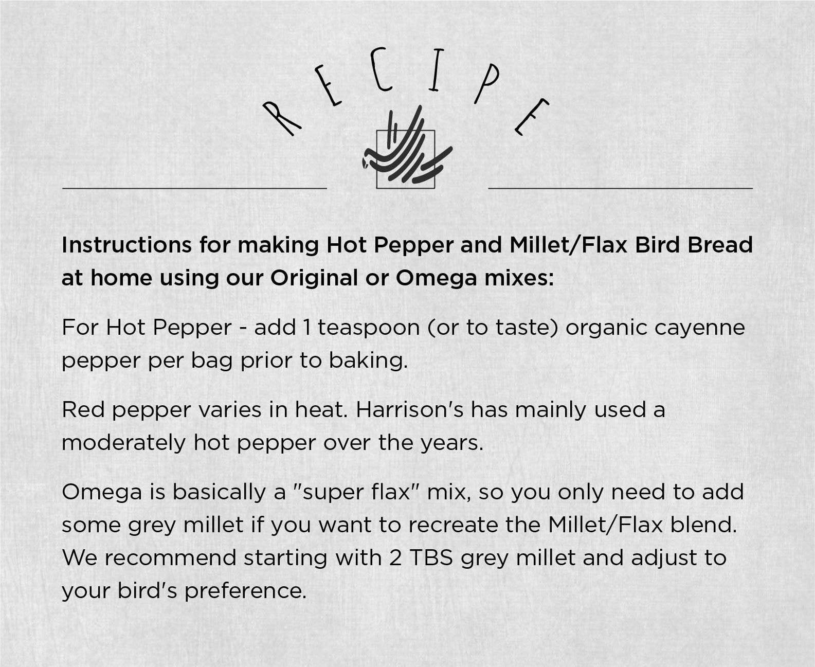 BIRD BREAD MIX - OMEGA* - Harrison's Bird Foods