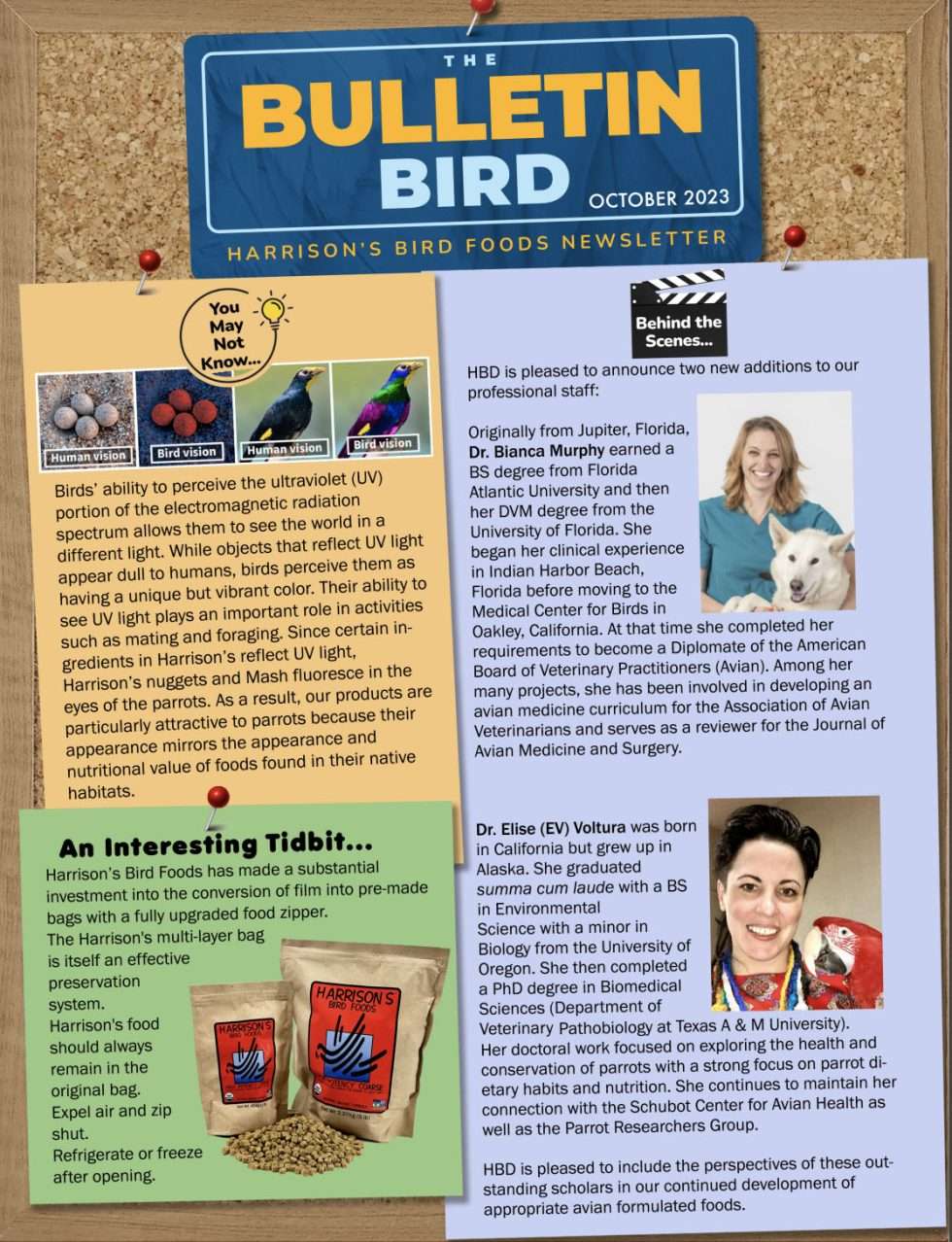 The Bulletin Bird Newsletter - Harrison's Bird Foods