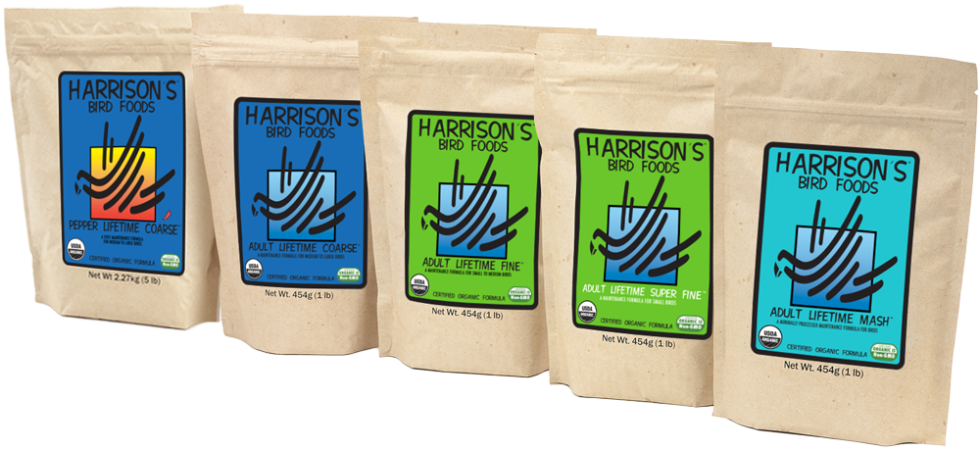 HARRISON’S BIRD FOODS – CERTIFIED ORGANIC BIRD FOOD
